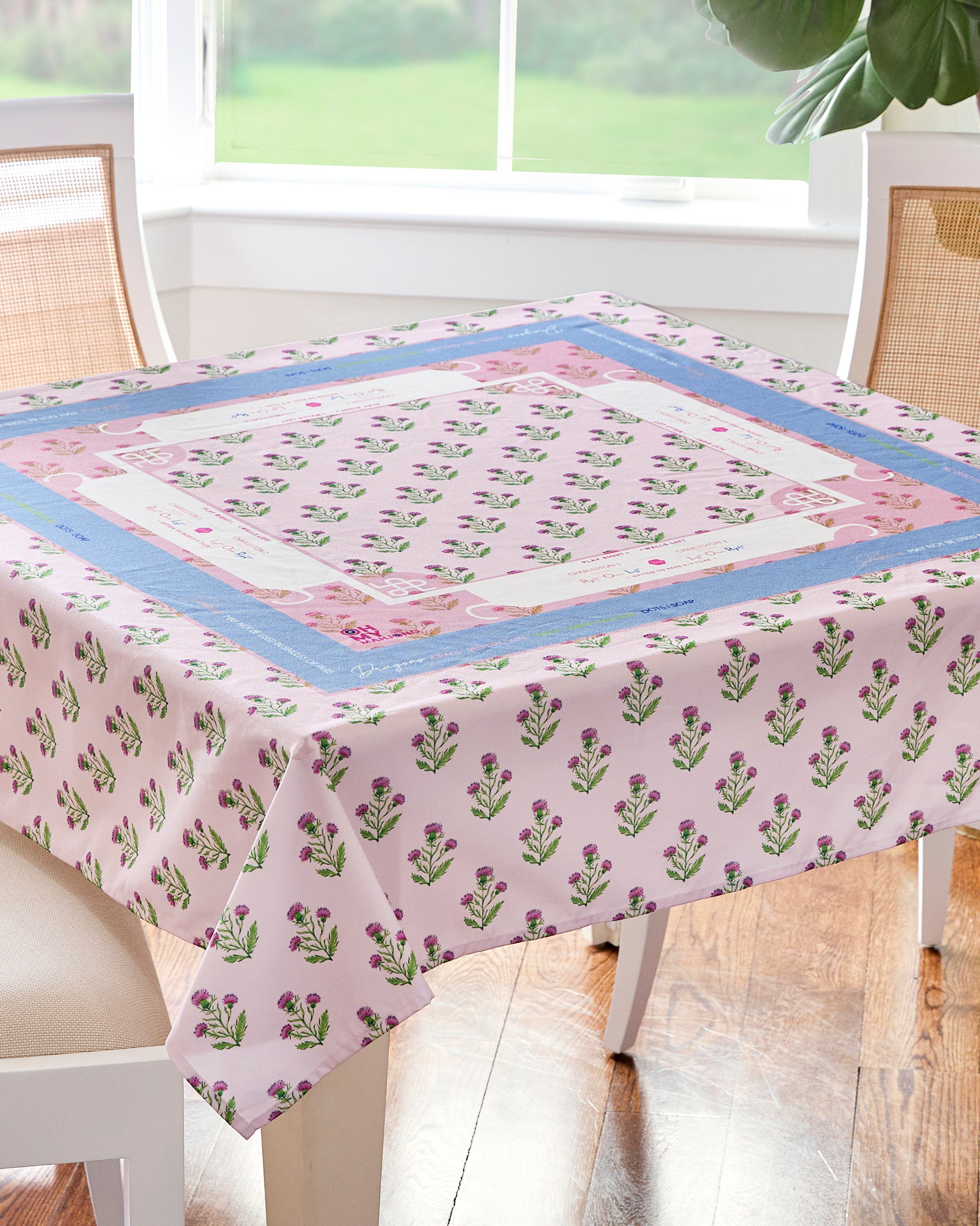 Purple Thistle Instructional Mahjong Tablecloth – Main Street Mahjong